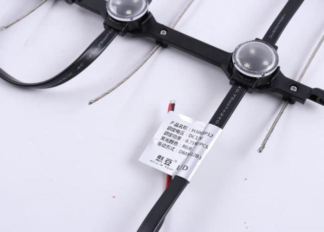 Close-up view of LED Mesh Screen showing pixel detail