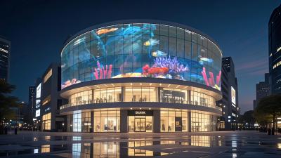 China RGBW P20 Flexible Transparent LED Film Screen For Retail Store / Shopping Mall for sale