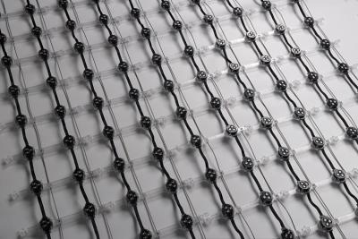 China Flexible LED Mesh Display P100 IP67 Waterproof RGB LED Mesh Screen For Glass Curtain Building for sale
