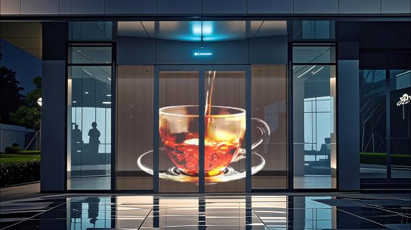 Quality Flexible LED Transparent Film Screen Full Color P8 Transparent LED Display Film for sale
