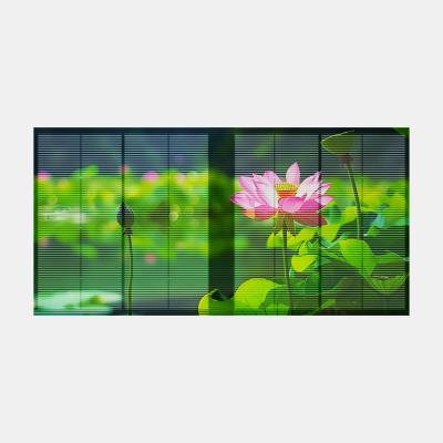 China Indoor Transparent LED Display Screen SMD2020 LED Glass Window LED Display For Advertisement Mall for sale