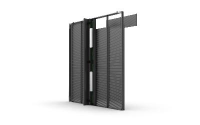 China High Definition LED Screen P3.91-7.8 IP65 High Transparency Window Screen For Advertising for sale