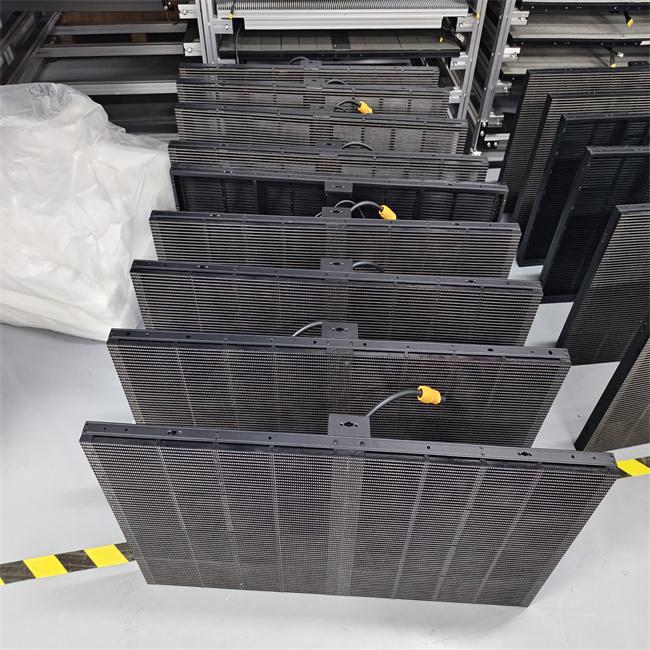 LED grille screen in commercial setting