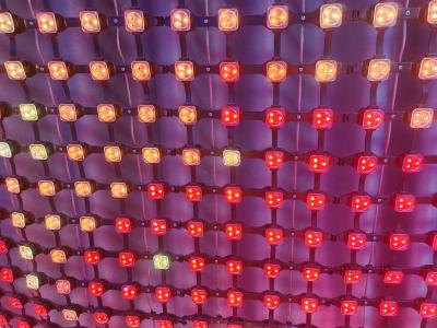 China P62.5 Pixel LED Mesh Video Wall IP67 12V Outdoor Flexible LED Display Screen for sale