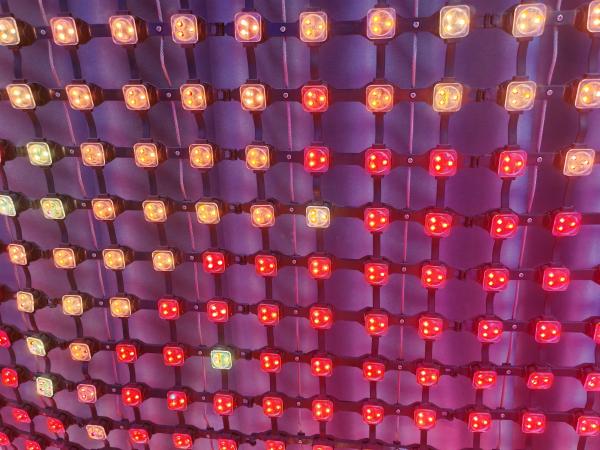 Quality P62.5 Pixel LED Mesh Video Wall IP67 12V Outdoor Flexible LED Display Screen for sale