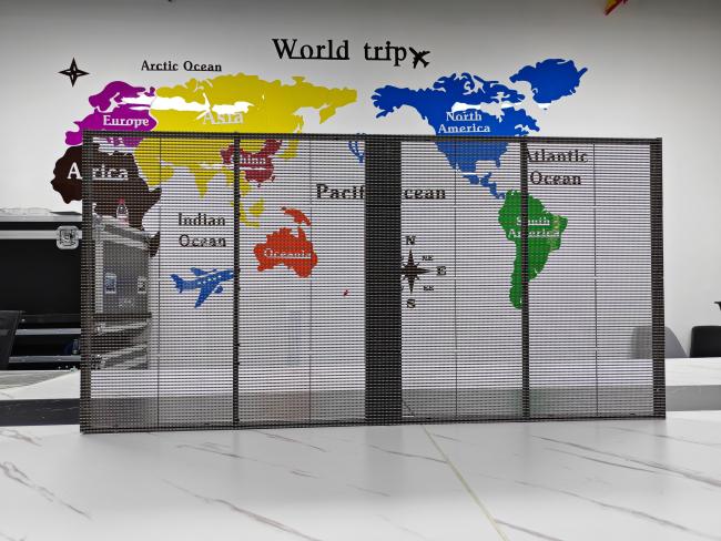 LED grille screen close-up detail