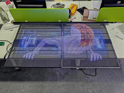 China Indoor LED Transparent Screen Full Color Indoor Transparent LED Display for sale