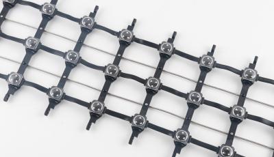 China IP67 Waterproof LED Mesh Screen 25mm DMX512 LED Grid Display For Advertising for sale