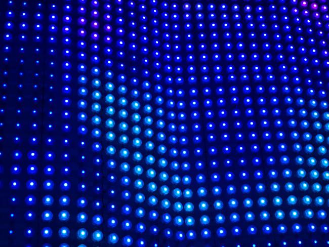 Close-up view of P83 LED Mesh showing pixel detail