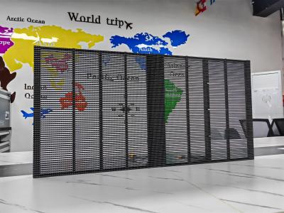 China DC5V Transparent LED Screen Display Customized High Brightness Grille LED Screen for sale