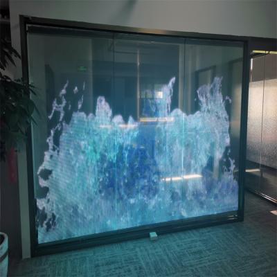 China High Definition P6 Adhesive Transparent LED Display  , Super Slim Transparent LED Display Film for sale