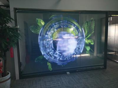 China Adhesive Transparent Led Video Screen P4 P5 P6 P8 P10 P16 P20 Flexible Transparent Led Film Display for Glass Wall for sale