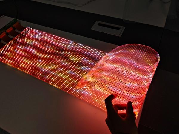 Quality Indoor advertising Flexible Transparent Display Screen P6 LED Display Film for sale