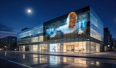 China 90% Transparency LED Film Screen , LED Digital Signage For Shopping Mall for sale