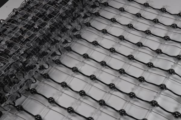 Quality IP67 Outdoor Flexible LED Curtain Screen Manufacturer P100 Customized LED Mesh for sale