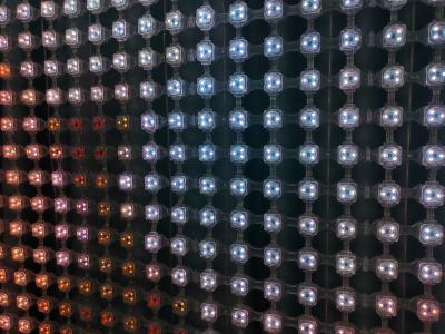 Cina Alto luminosità P125 DC12V tenda vetro vetro vetro TV LED pannelli reticolati schermo LED trasparente in vendita