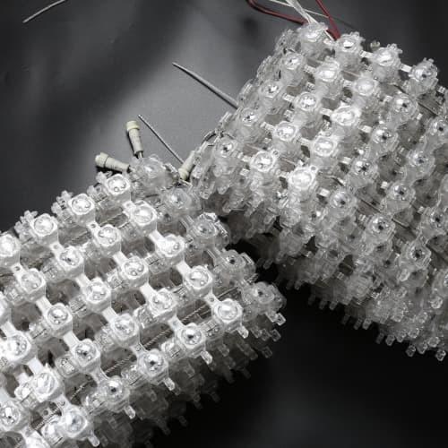 Close-up view of P31 LED mesh screen