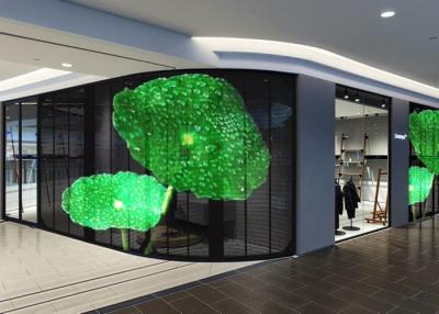 China P3.9 Hoge Helderheid Transparant LED Grille Scherm voor Etalage & Winkelcentrum Digitale Reclame Te koop