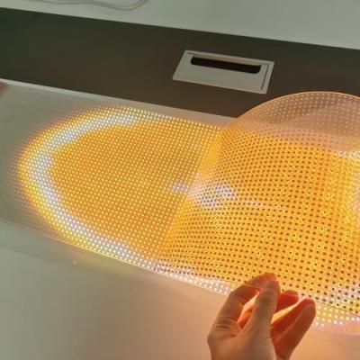 中国 高明るさP8透明LEDディスプレイ画面 LED透明フィルム付きインダース広告ガラス窓 販売のため