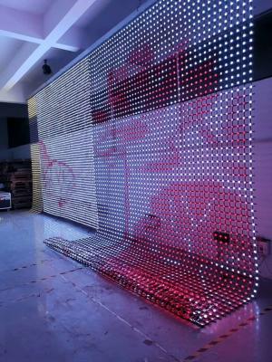 Cina SPI RGB Led Flexible Perment Point Light Mesh Screen Parete pubblicitario video esterno in vendita