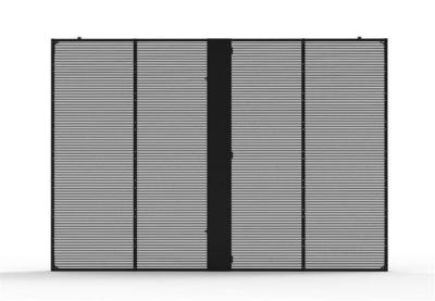 China 60% Transparency Ultra Clear Indoor LED Display Panel 800cd Grille Screen with Easy Installation for Captivating Ads for sale
