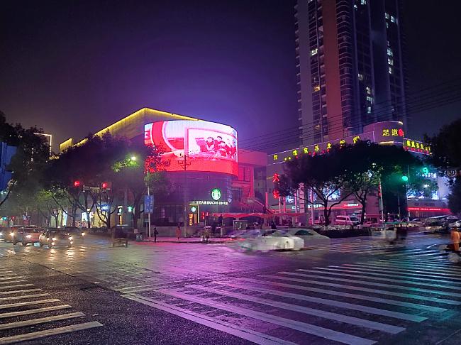 Close-up view of P100 LED Mesh Screen