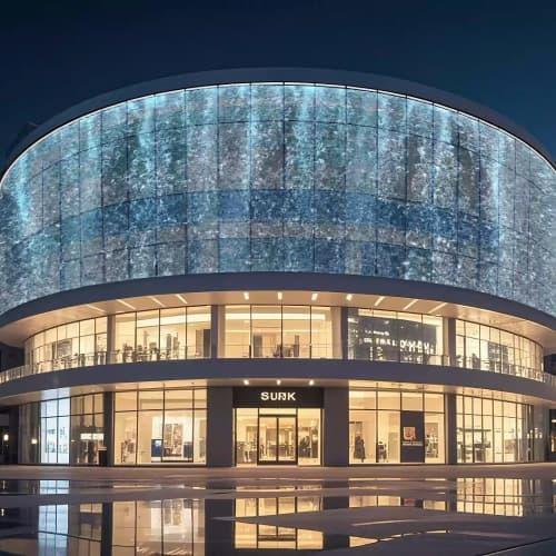 Transparent LED Pixel Mesh Screen detail