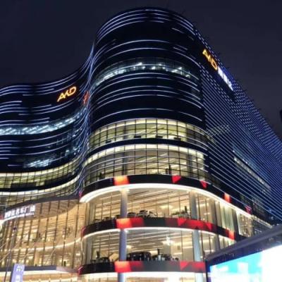 中国 Outdoor P50 Led Mesh Video Curtain IP67 Waterproof DC12V RGB Pixel Led Grid Display Screen 販売のため