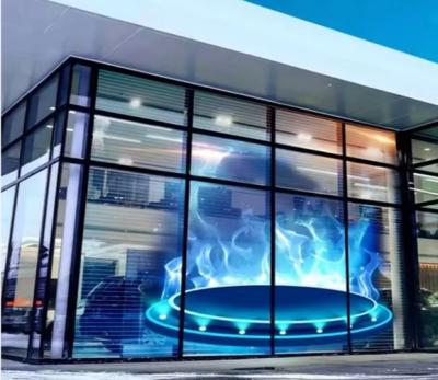 China HD Transparent Crystal Clear Display on Glass Module Display 3D LED Glass Advertising Screen for sale