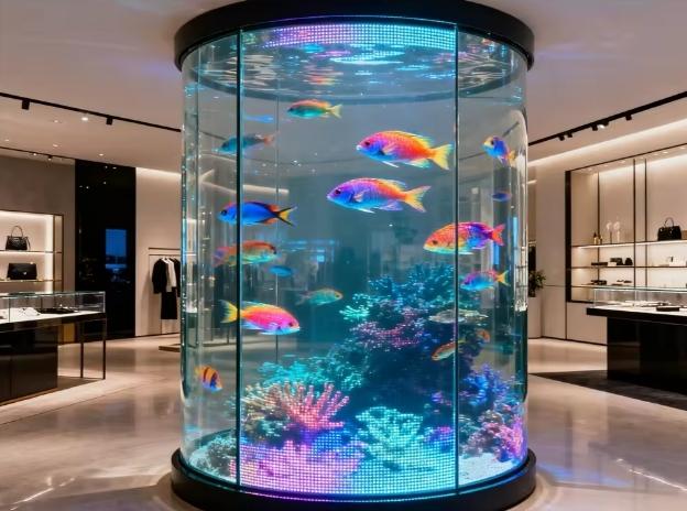 Eco-Friendly Transparent LED Display Screen Flexible Adhesive Video Wall 3D Screen for Retail Window Exhibition Hall Advertising Display Screen