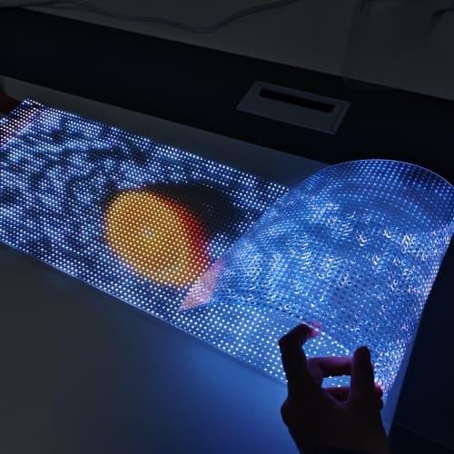 High Transparency 5V Flexible RoHS CE Transparent LED Film Display for Glass Storefronts