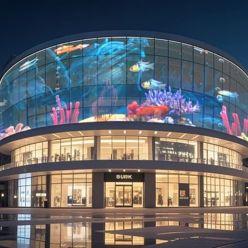 Quality Indoor Full Color DC5V Flexible Transparent LED Display Film P6 for sale