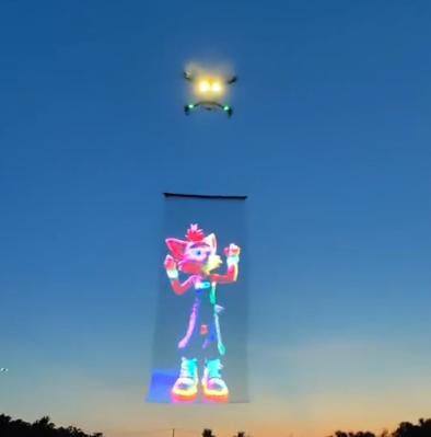 China Outdoor LED Drone Screen Display , Waterproof LED Screen 3D Light Show Display for sale