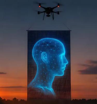 China Outdoor LED Drone Screen Display , Waterproof LED Screen 3D Light Show Display for sale