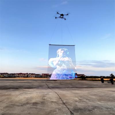 China P15 High Brightness RGB Drone Flying LED Screen Mesh IP67 Waterproof Programmable for sale