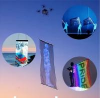 China P20 Dynamic Sky Ads Drone Flying LED Screen Featuring the Programmable LED Mesh Technology for sale