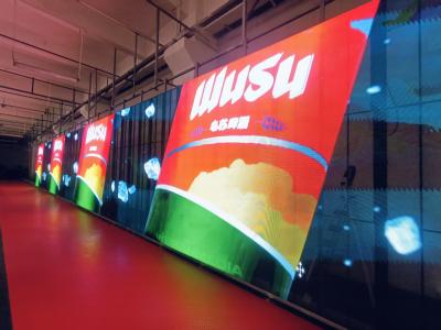 China P7.82 Luxury LED Display Screen Holographic LED Screen 5000CD Super Bright Glass Advertising Screen Full Color Retail Store  Advertising Screen for sale