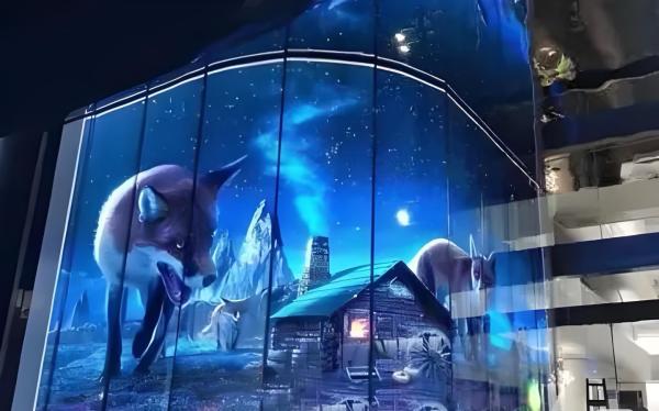 Quality Holographic  HD Indoor P6.25  Transparent LED Advertising Screen with Phone Support for Animation & Graphics Video Wall for sale