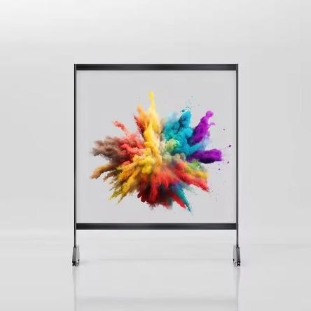 Quality P7.82 HD Smart Control LED Holographic Screen Utra-Thin 5000CD  for Commercial Showrooms Building Glass Elevators Game Halls Advertising for sale
