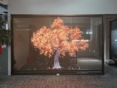 China Lightweight Soft 8mm Inglass LED Transparent Film Display Vivid Visual For World Cup Event Opening Ads Promotion for sale