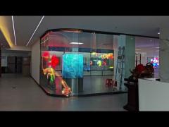 SMD1314 Indoor P6 LED Display Film , Adhesive LED Transparent Film Screen