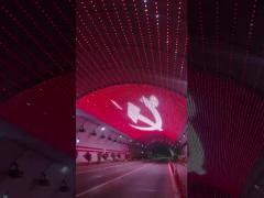 Flexible RGB P100 LED Mesh Display IP67 Waterproof for Glass Curtain Building