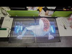 mesh grille  screen high brightness see through rgb p2.6 large indoor glass led screen