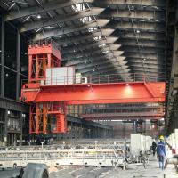 China High Technique Anode Carbon Stacking Overhead Cranes 20t 25t 30t 35t Customized Multi Function Cranes PLC Control for sale