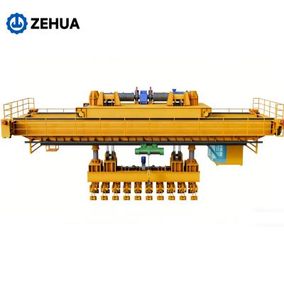 China Zehua Heavy Duty Anode Carbon Block Stacking Overhead Crane with Motor Engine PLC & Gear Customized for Carbon Plant & Potroom for sale