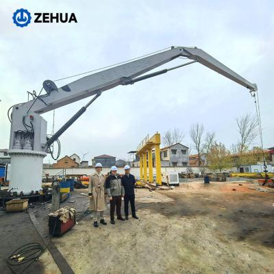 China Zehua Marine Deck Crane Price Boat Marine Jib Crane Marine Vessel Deck Crane for sale