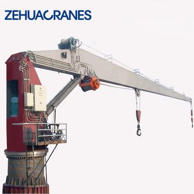 China Zehua 2 Ton Hydraulic Marine Crane Mini Small Boat Deck Crane for Yacht Travel Lift & Construction for sale