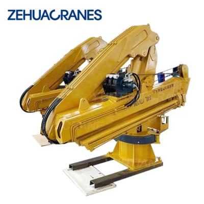 China Customizable Marine Deck Pedestal Crane High Efficiency Boat Lifting Equipment for Port Offshore Shipyard for sale