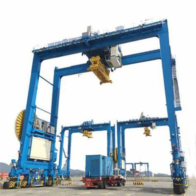 China RTG Crane 40Ton 50Ton Capacity Rubber Tyred GPS Auto Steering Hybrid Power CE Certified for Container Terminal for sale