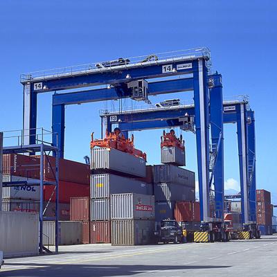 China High Quality Rubber Tyre Container Gantry Crane 20ton 30ton 100ton 40ft Container Lifting Remote Control for sale